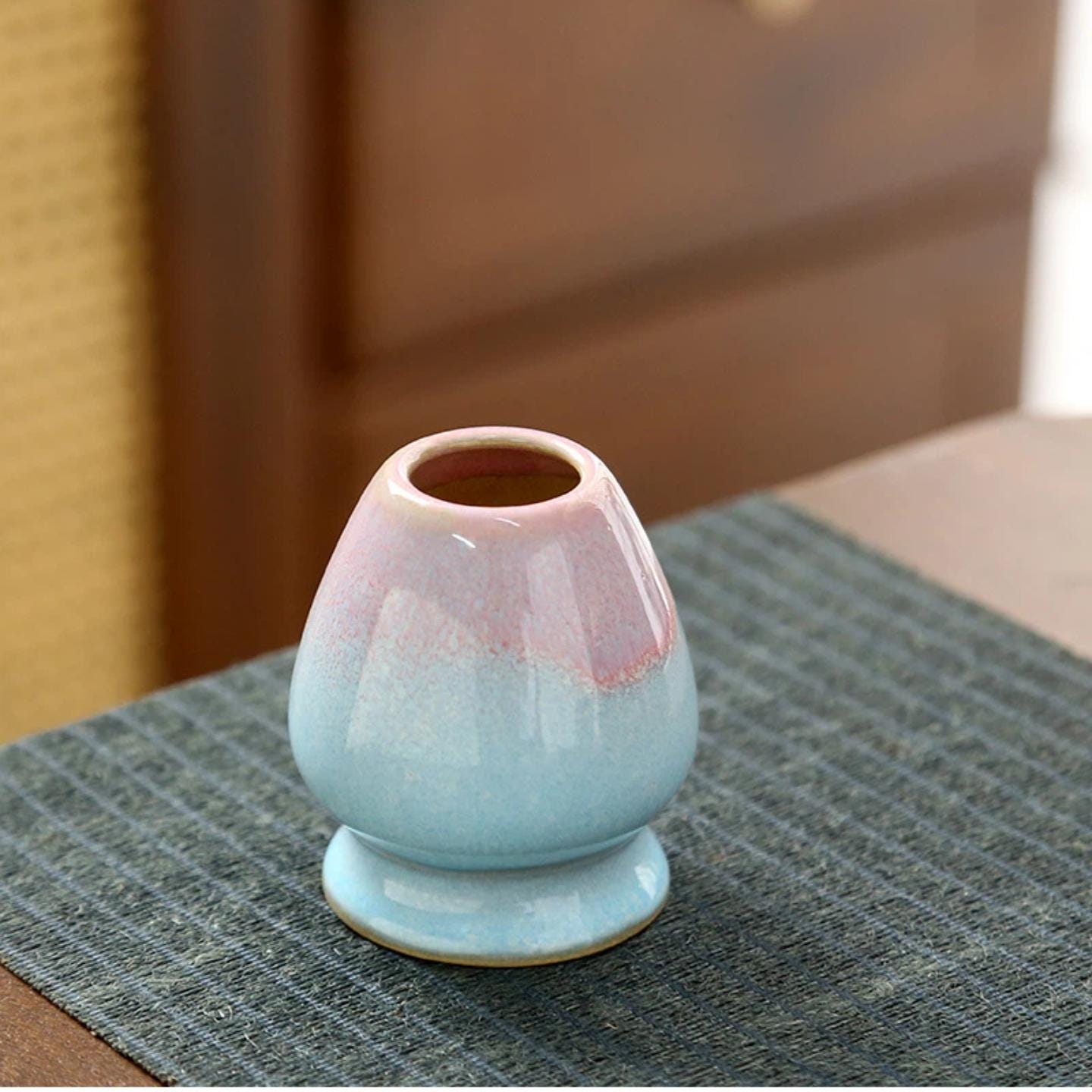 Lotus Matcha Set, Handmade Ceramic Chawan With Ombre Glaze - Spout ...