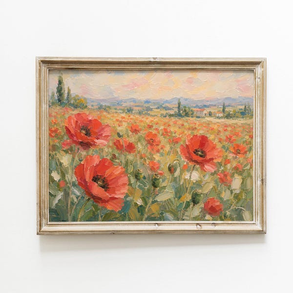 Poppy Landscapes Print - Etsy UK
