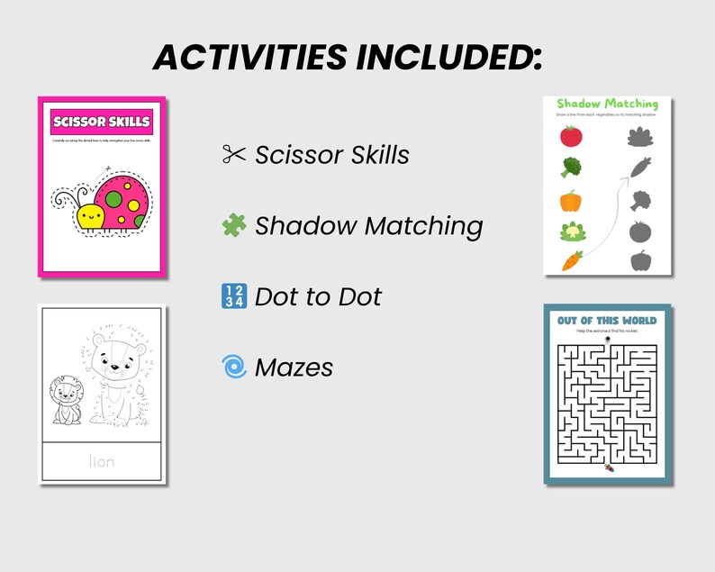 Preschool Fine Motor Skills Workbook, Scissor Cutting Practice and More ...