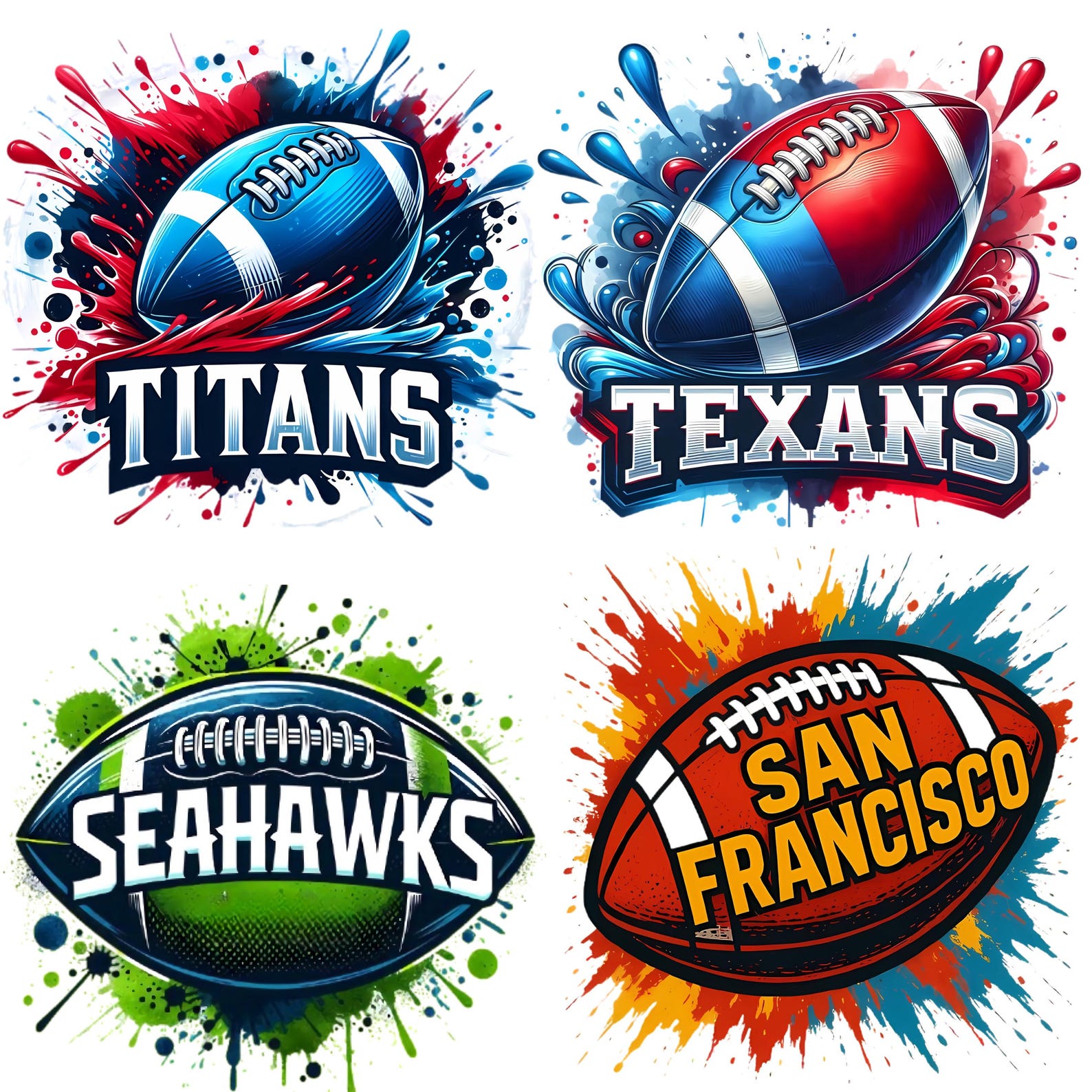 32 Football Png Bundle, 3d Footbal Clipart Bundle Design, Digital Print ...