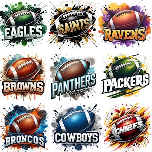 32 Football Png Bundle, 3d Footbal Clipart Bundle Design, Digital Print ...