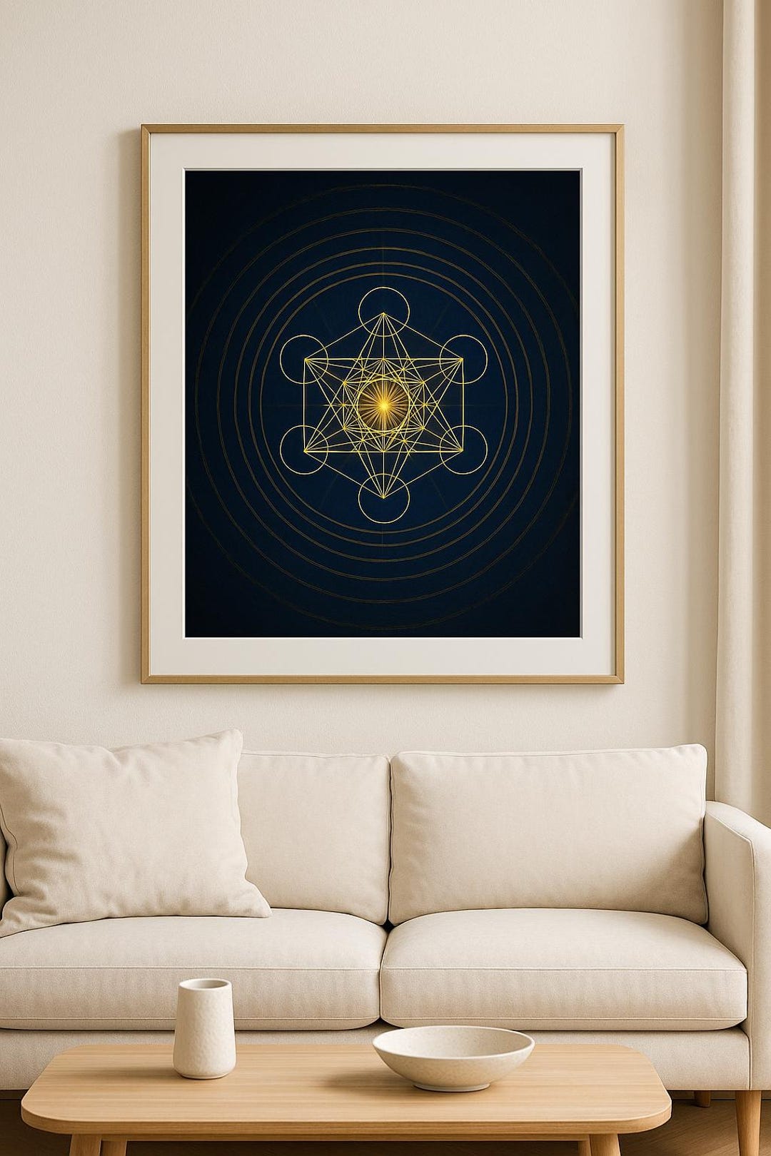 Metatron’s Golden Source Light – Sacred Geometry Wall Art, Divine ...