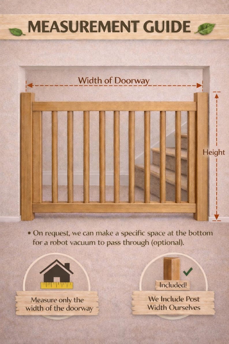 Wooden Baby Gate Stair Safety Barrier Adjustable - Etsy Australia