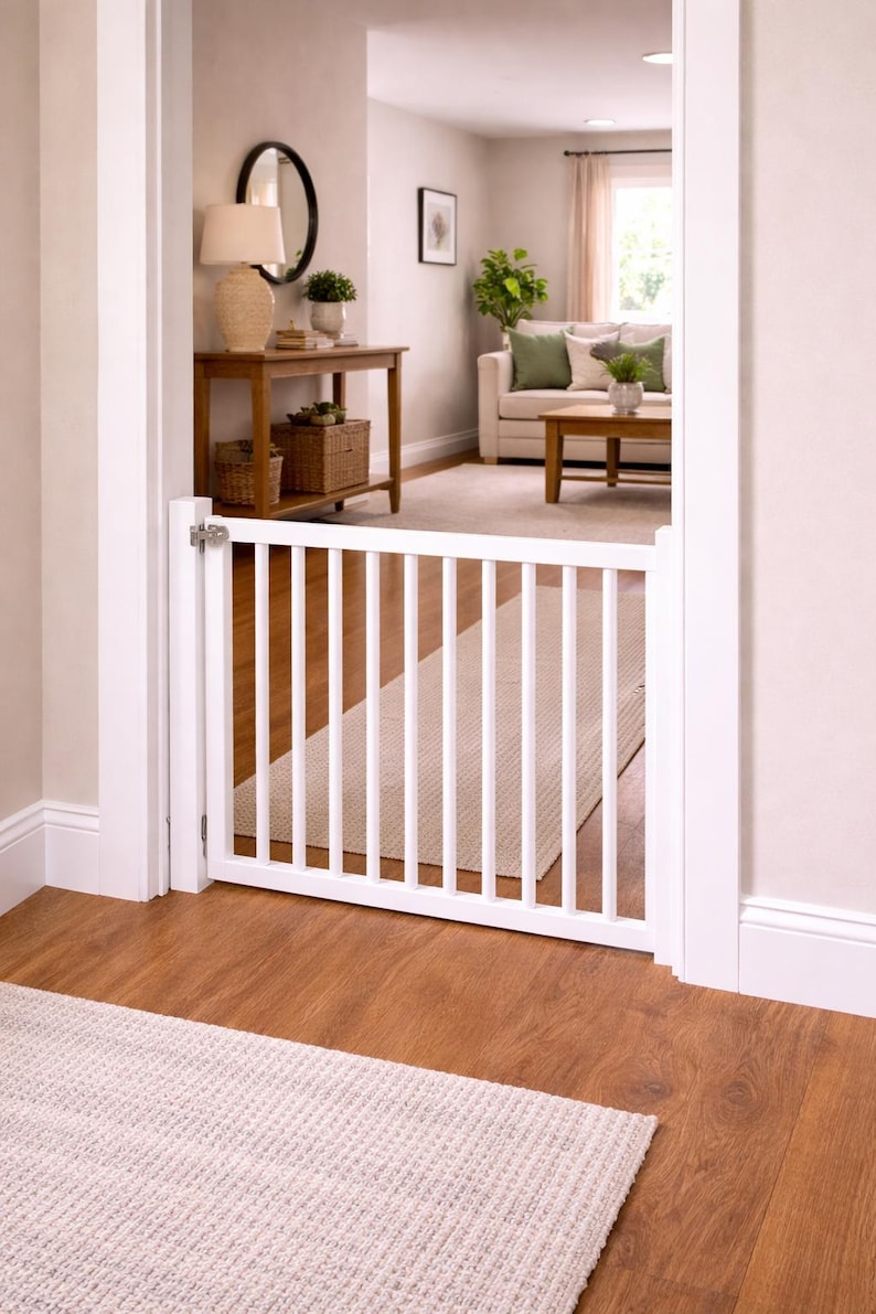 Dog Gate Wooden, Indoor Stair Pet Safety Divider - Etsy