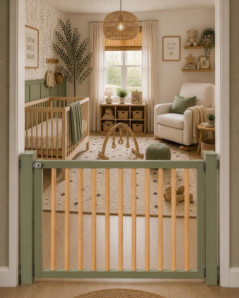 Wooden Barrier Gate, Baby Pet Stair Safety - Etsy