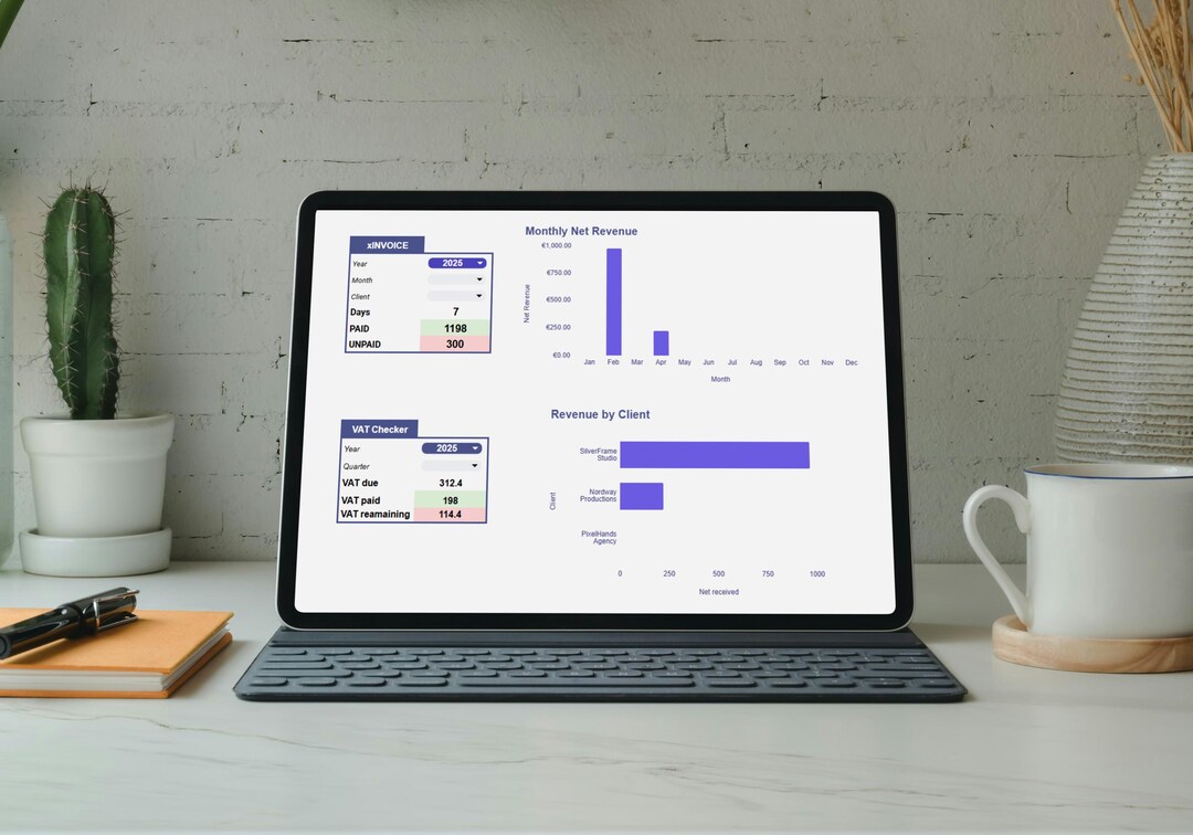 Freelancehq V2.0 — EU + VAT (google Sheets Template) - Etsy