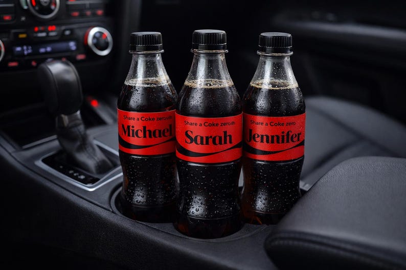 Editable Coke Coca-cola Bottle Labels 3 Editable Canva Templates ...
