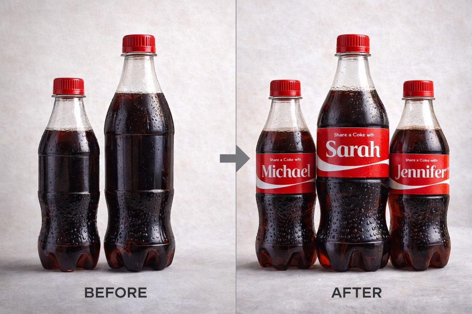 Editable Coke Coca-cola Bottle Labels 3 Editable Canva Templates ...