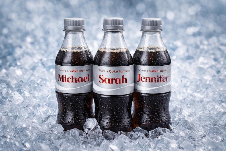 Editable Coke Coca-cola Bottle Labels 3 Editable Canva Templates ...