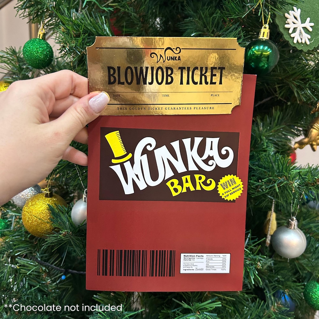 Golden Ticket Gift Funny Adult Gift for Couples, Naughty Surprise Card ...