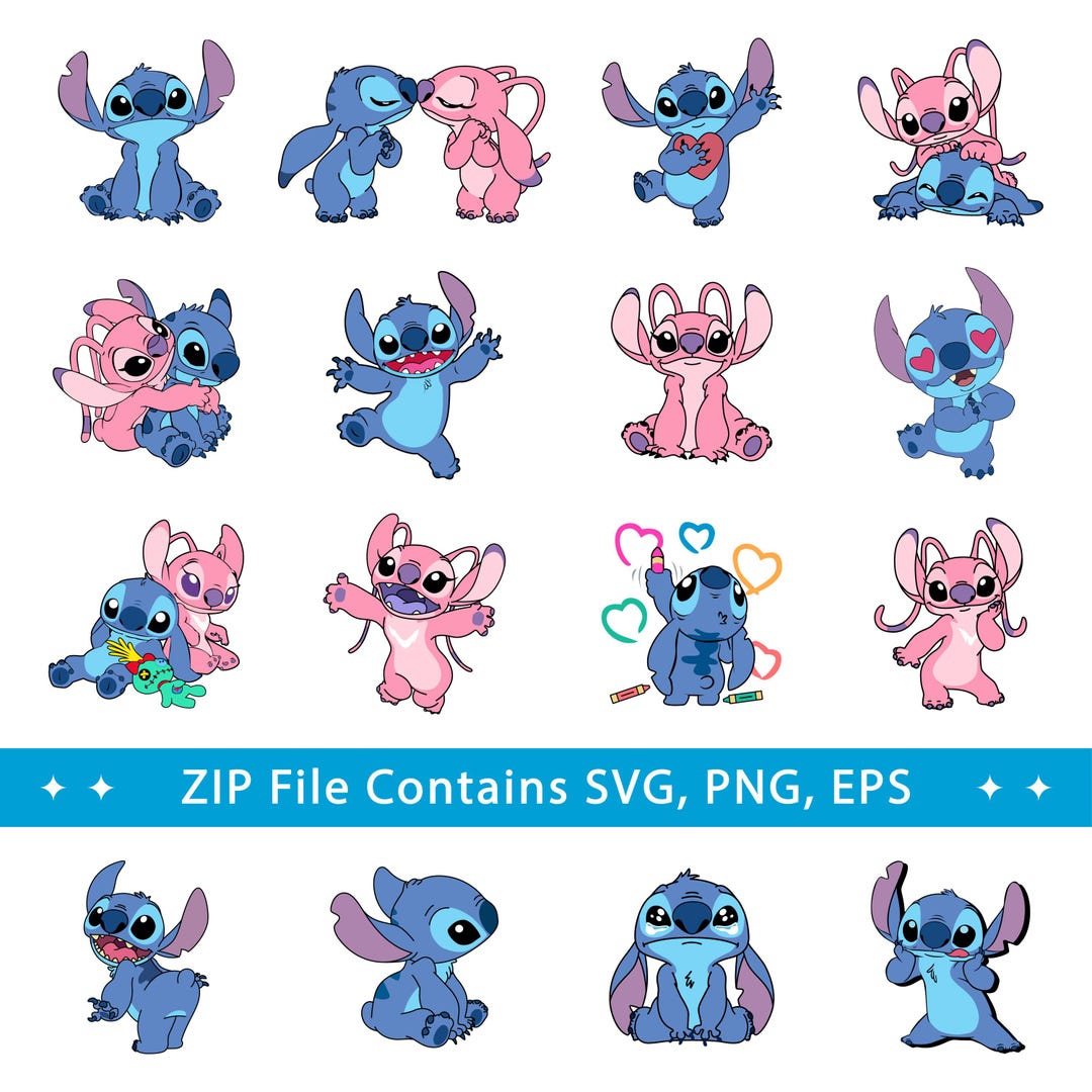 Stitch Digital Svg, Stitch Clipart, Stitch Eps, Cute Stitch Svg, Cut ...