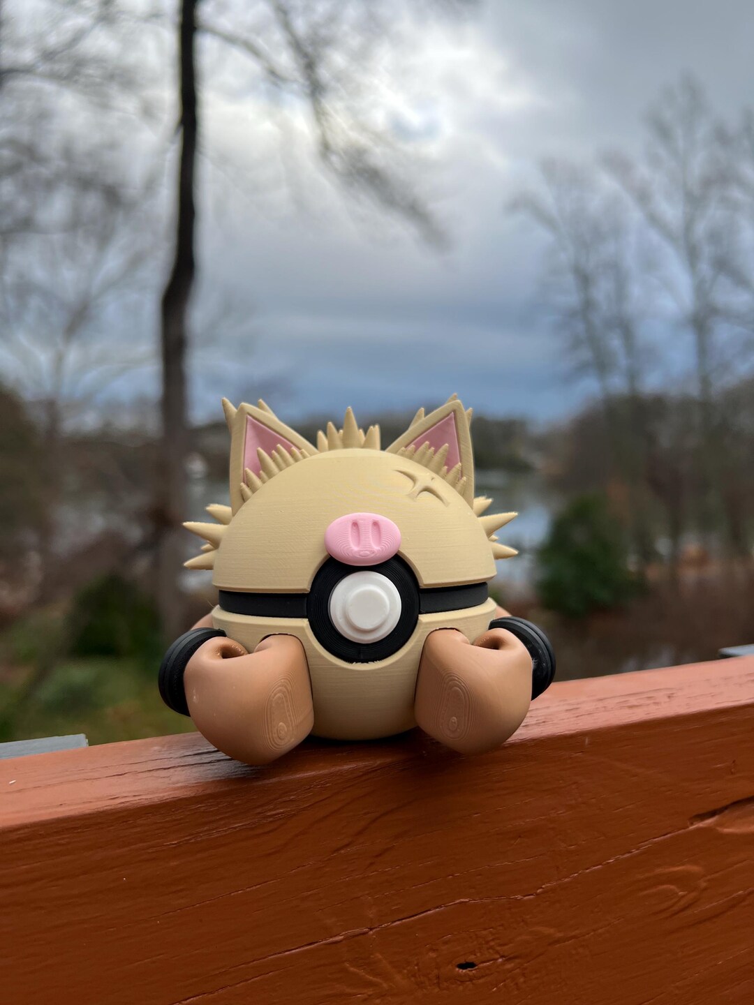 Pokemon Pokeball Primeape Gift, Poke Ball Collectible Toy, 3D Printed ...