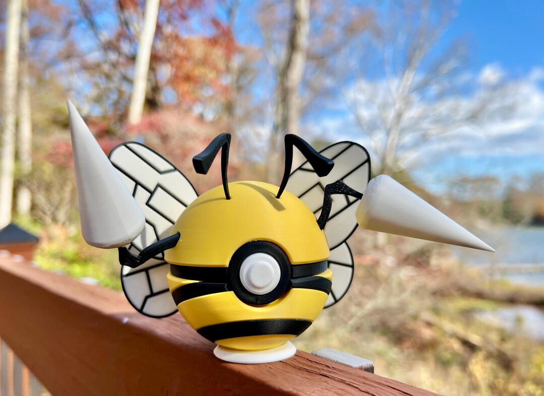 Pokemon Pokeball Beedrill Gift, Poke Ball Collectible Toy, 3D Printed ...