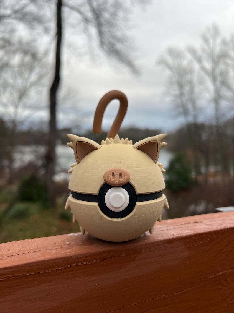 Pokemon Pokeball Mankey Gift, Poke Ball Collectible Toy, 3D Printed ...