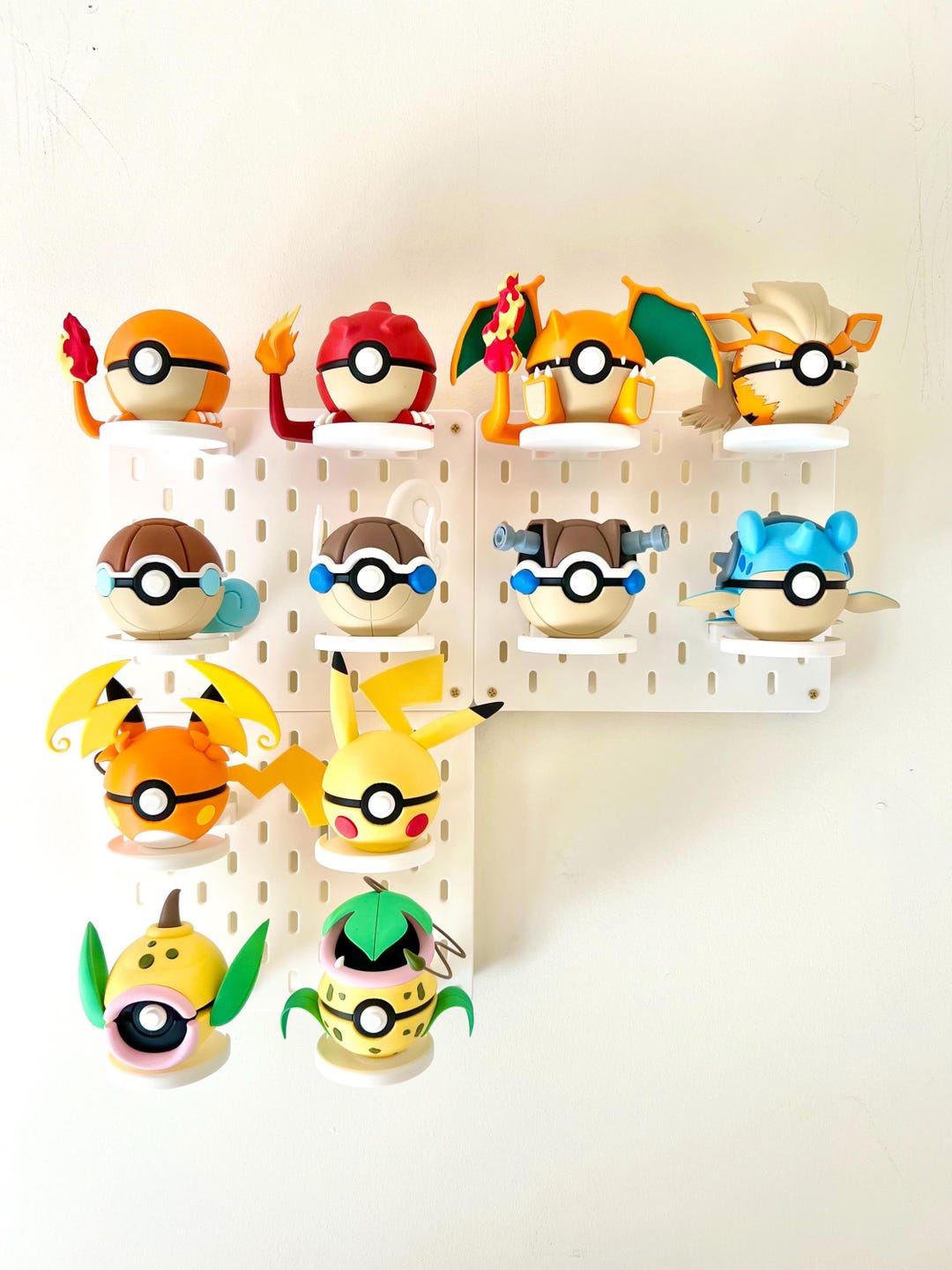 Pokemon Wall Display, Pegboard System for Pokeballs, Wall Display for ...