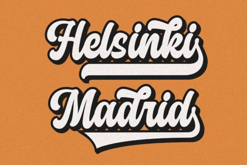 Vintage Script Logo Font Retro Badge Lettering Typeface Classic ...