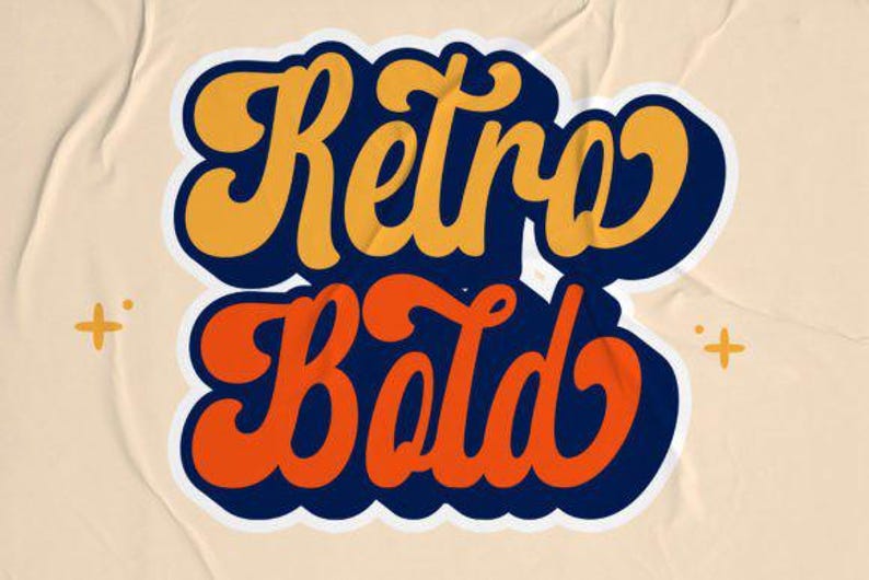 Retro Vintage Font, Bold Display Typeface for Logos, Posters & Branding ...