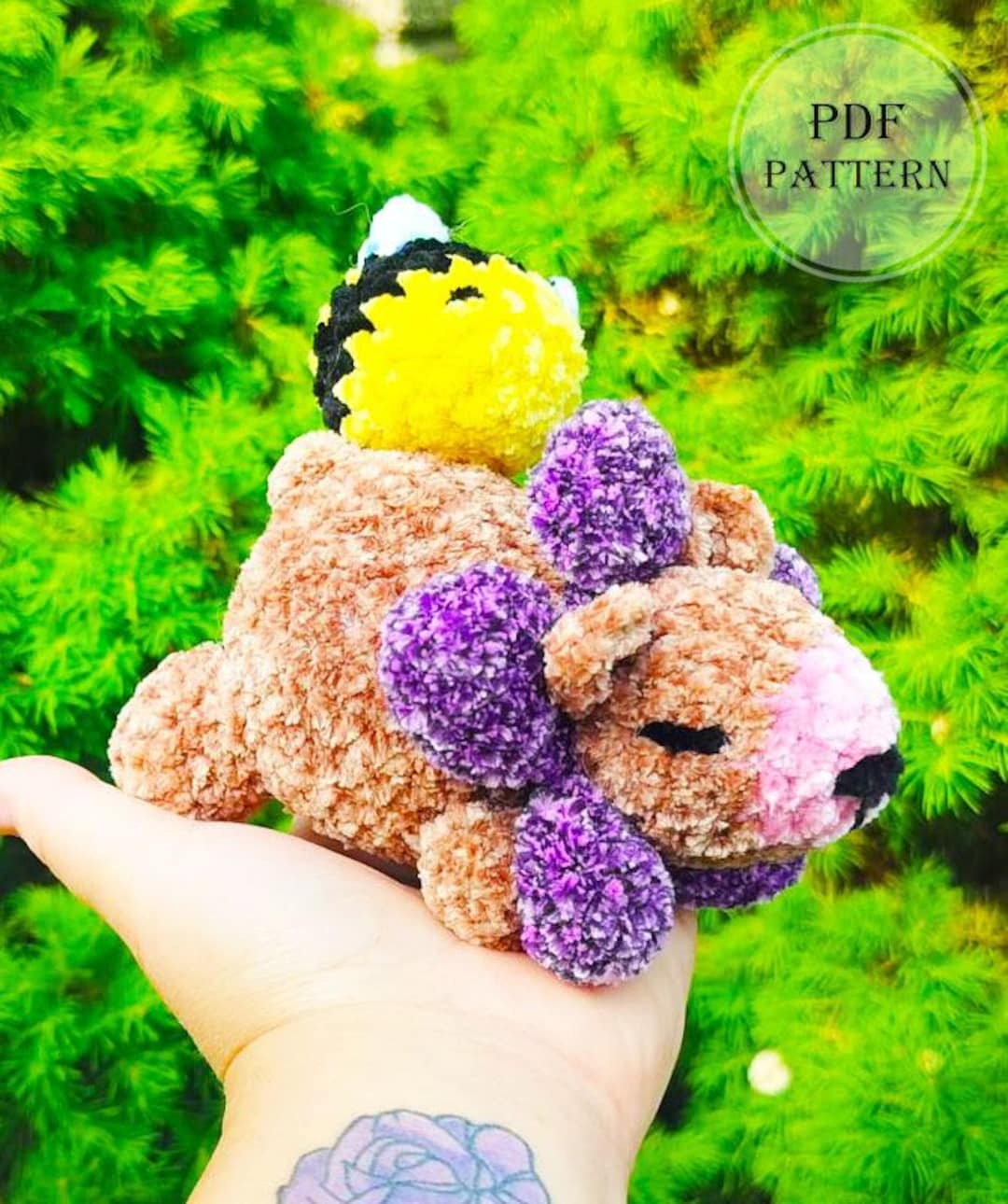 Sleepy Flower Critter Crochet Pattern PDF, Cute Amigurumi Animal ...
