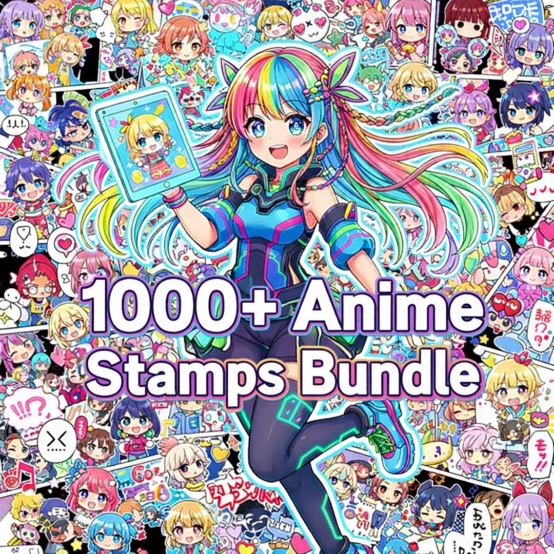 1000+ Procreate Anime Stamps | Chibi, Manga, Eyes, Hair Brushset - Etsy