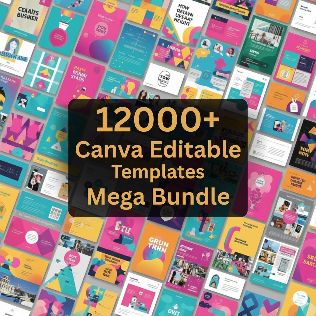 12000+ Canva Editable Templates Mega Bundle | Social Media, Business ...