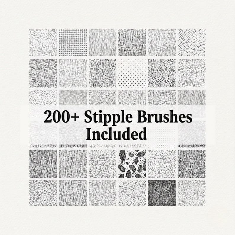 Procreate Stipple Brushes | 200 Tattoo & Shading Brush Pack (instant ...