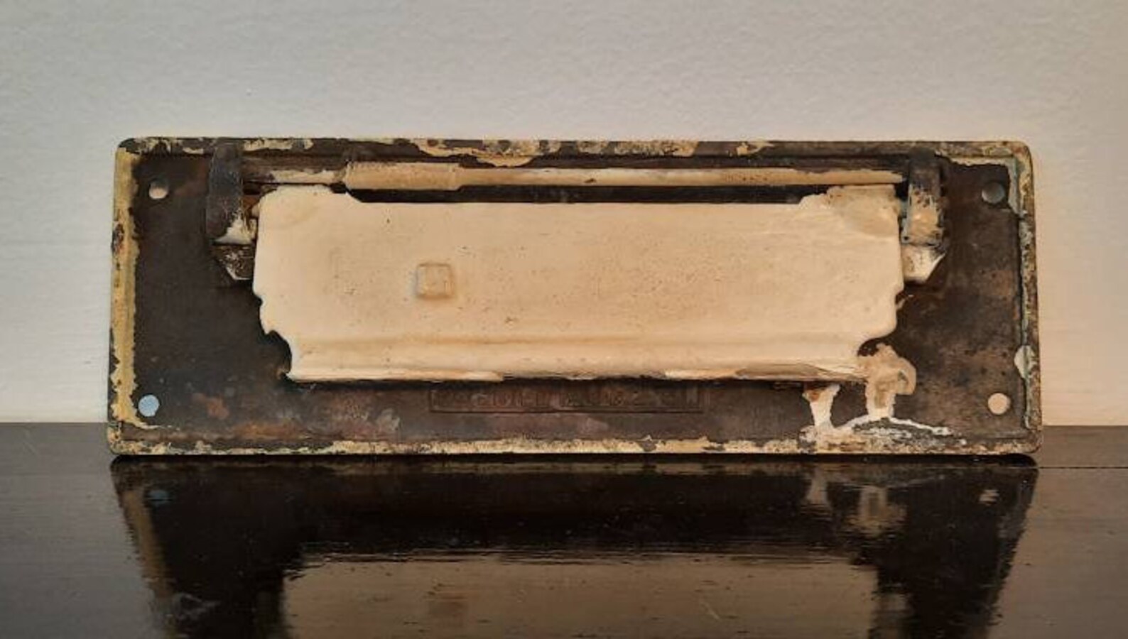 Antique Cast Iron Door Mail Letter Slot Flap Hardware 1881 - Etsy