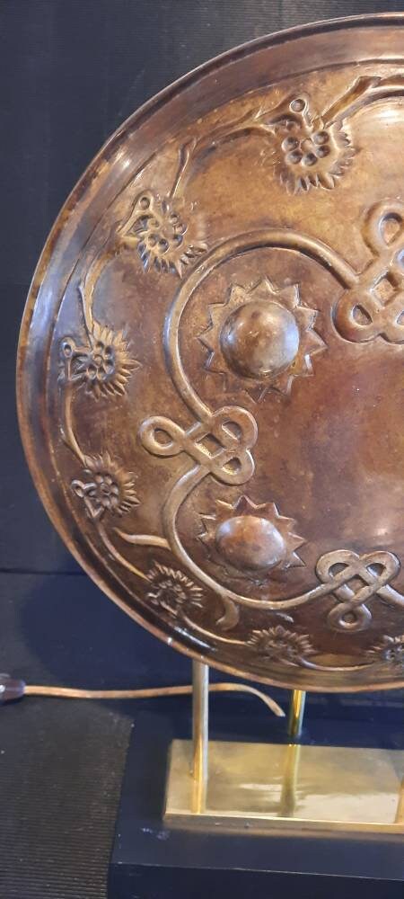 Vintage Brass Table Lamp Shield Light India Gothic Midevil - Etsy