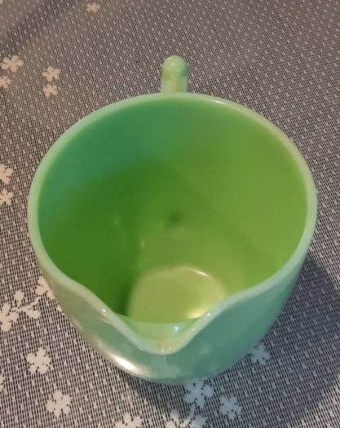 Jadeite Pitcher Jeannette Glass Co. Sunflower Embossed Bottom - Etsy