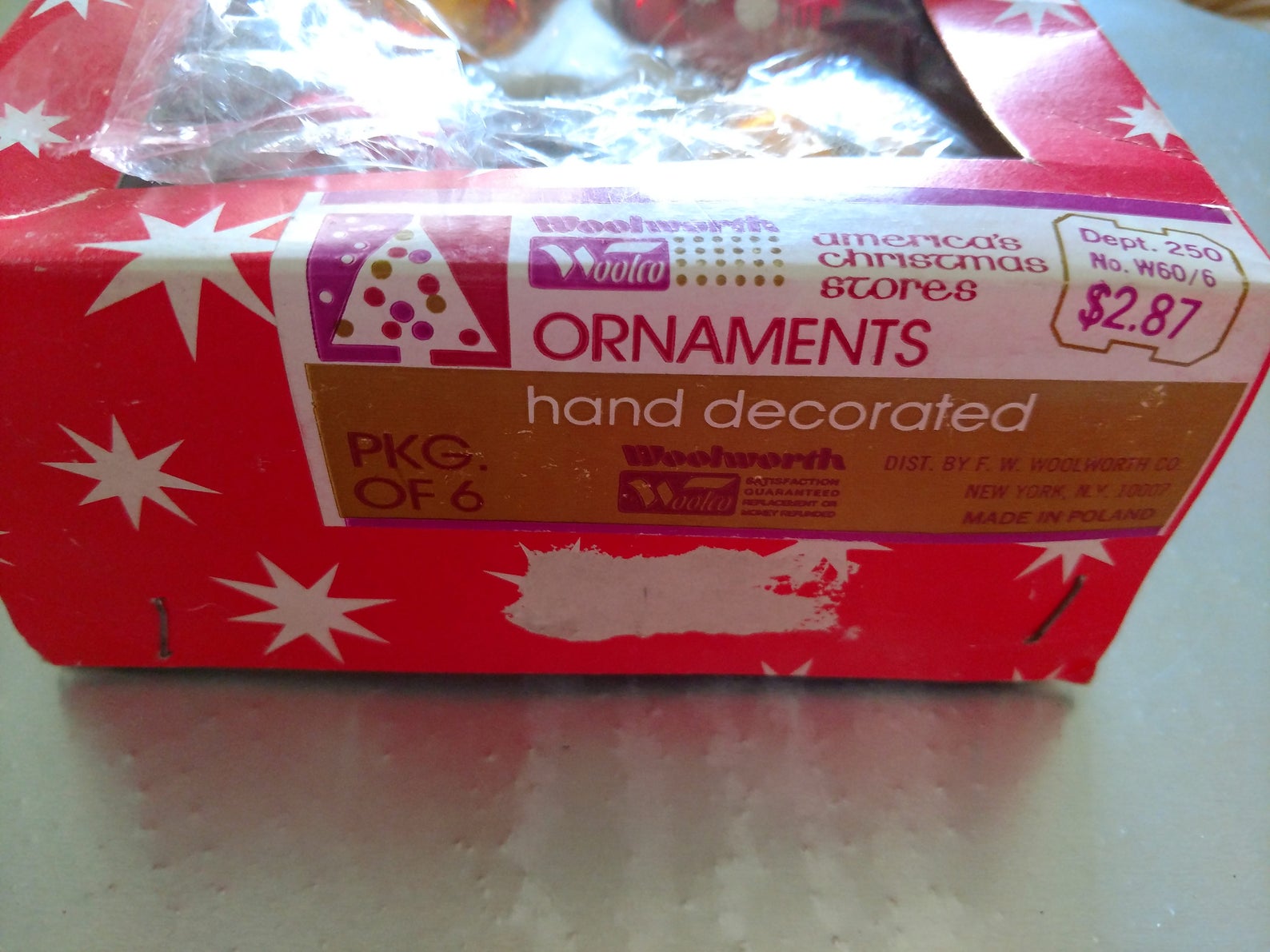 Atomic Christmas Ornaments Glittered Mid Century Poland 5 Art Deco Tree ...