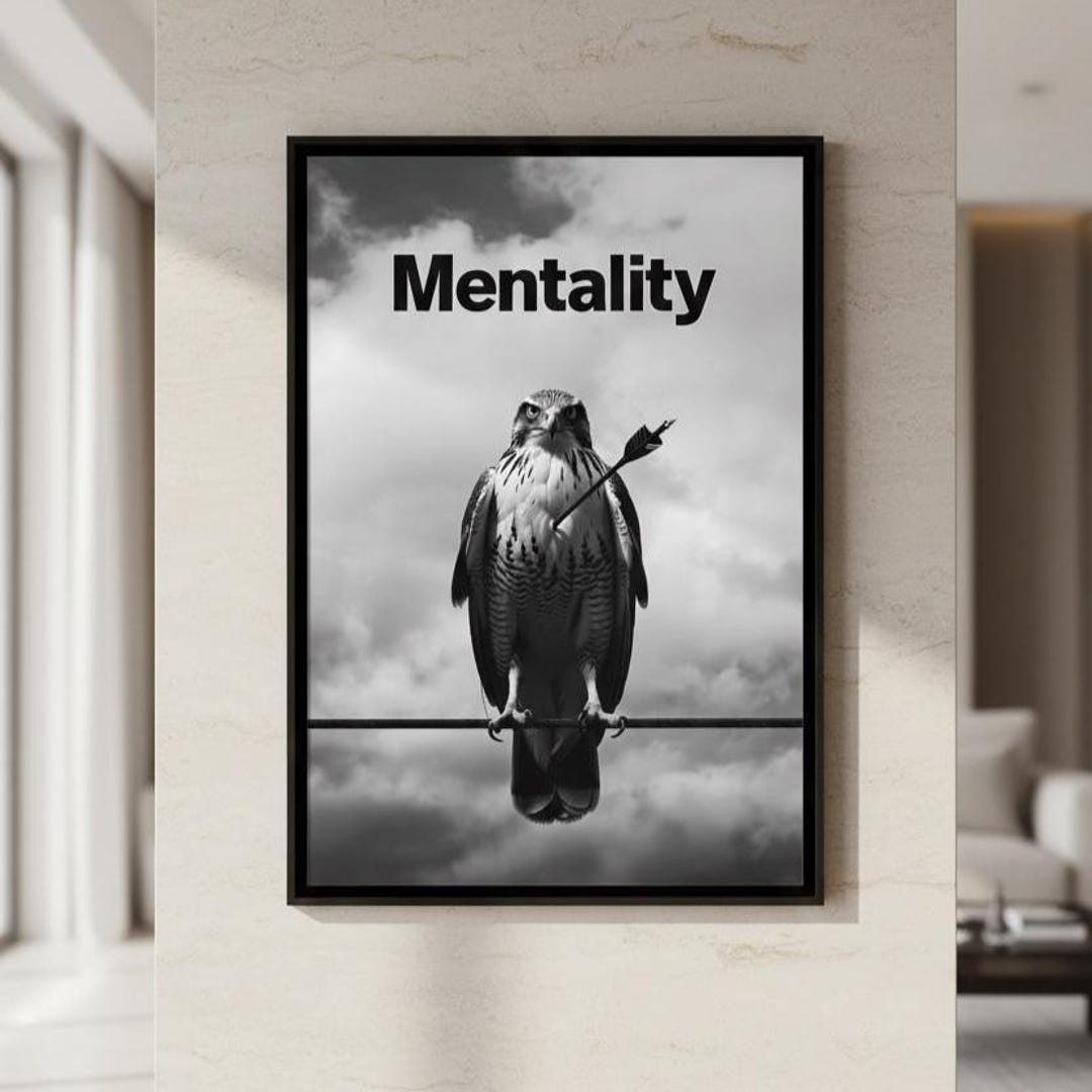 Eagle Motivation Print, Stoic Bird of Prey Wall Art, Digital Download ...