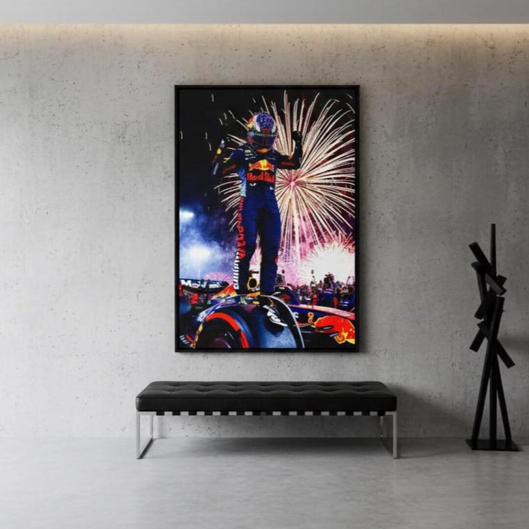 Formula 1 Victory Fireworks Art | Red Bull F1 Champion Poster | Racing ...