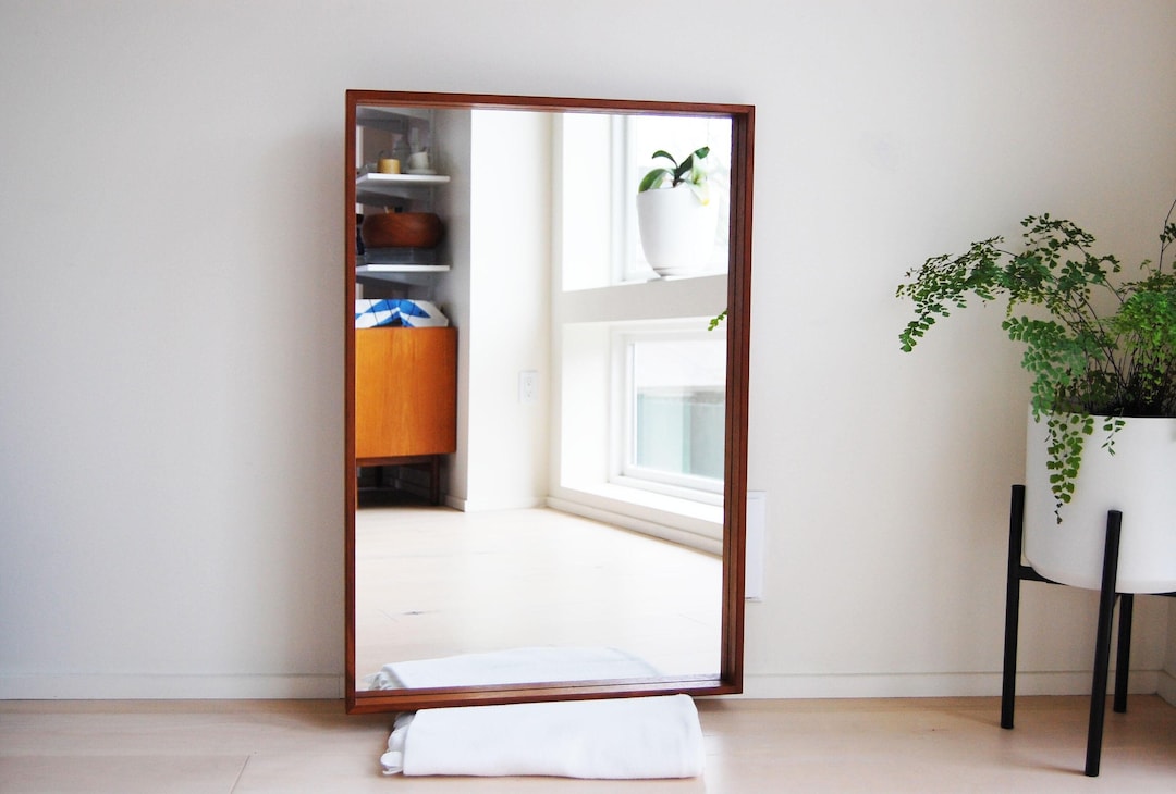 Scandinavian Modern Teak Rectangular Wall Mirror by Dux Made in Sweden ...
