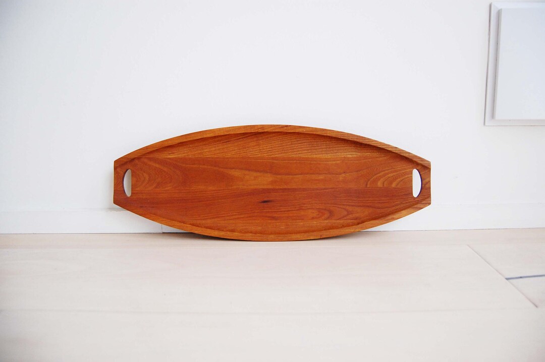 Mid Century Modern Teak Tray With Handles by Sere Wood Made in Japan - Etsy