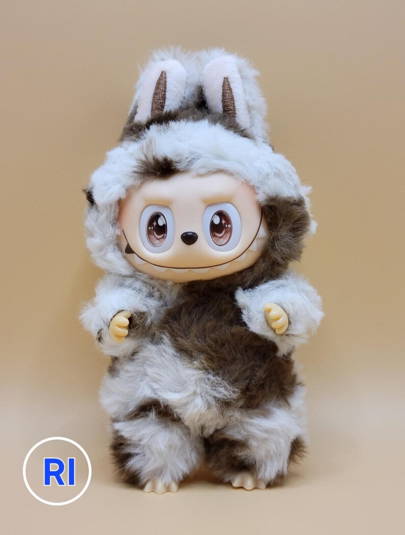 PRE-ORDER Custom Handmade Cow Doll White & Brown Monster Labubu Doll ...