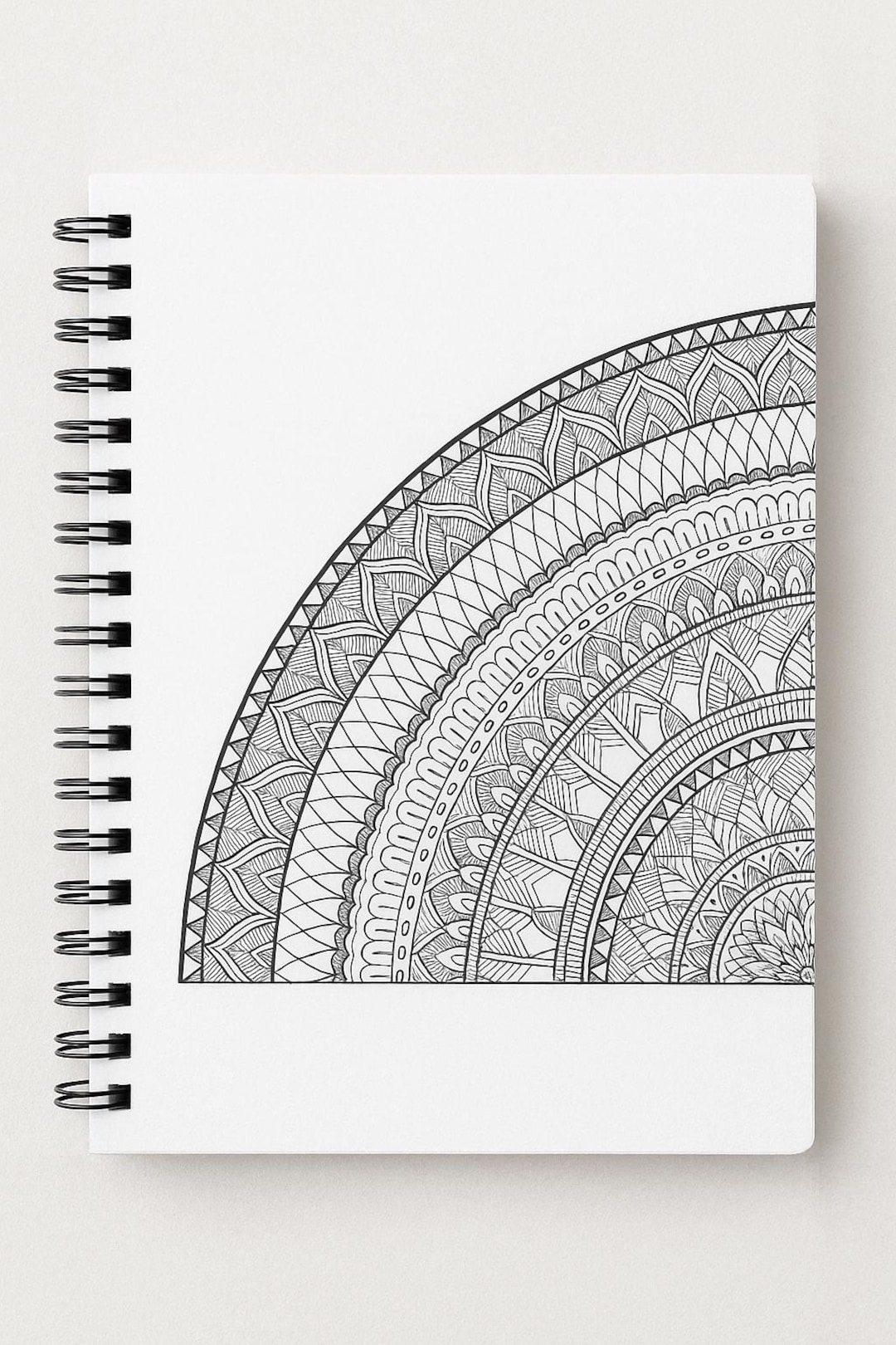 Mandala Coloring Page Printable | Hand-drawn Zentangle Art | Instant ...