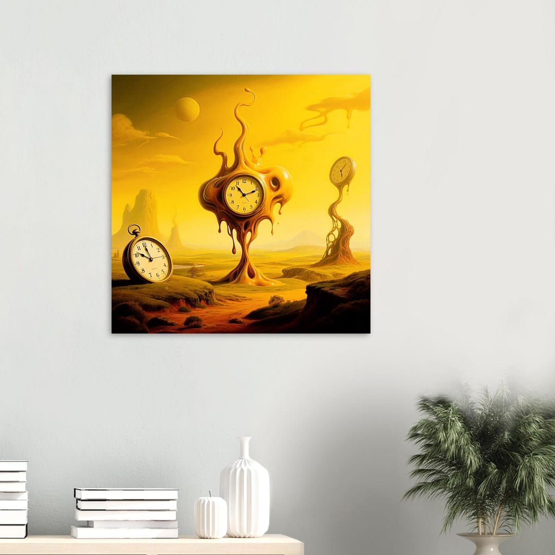 Dali Inspired Melting Clock Print – Surrealist Art Poster - Etsy