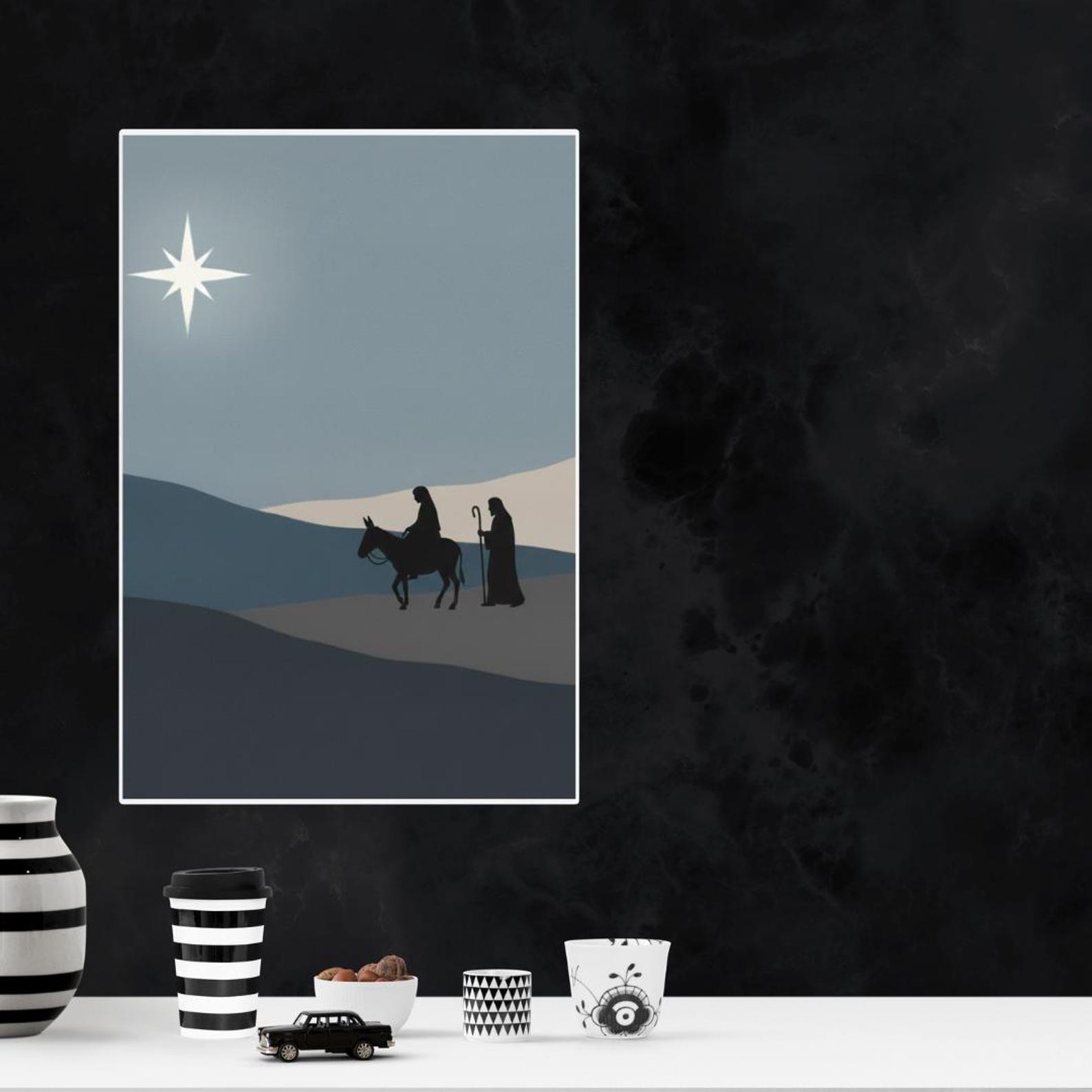 Journey to Bethlehem Star of Bethlehem Silhouette - Etsy