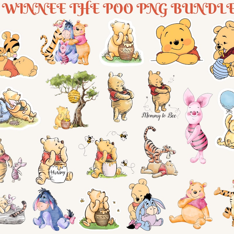 Pooh With Tree Png - Etsy