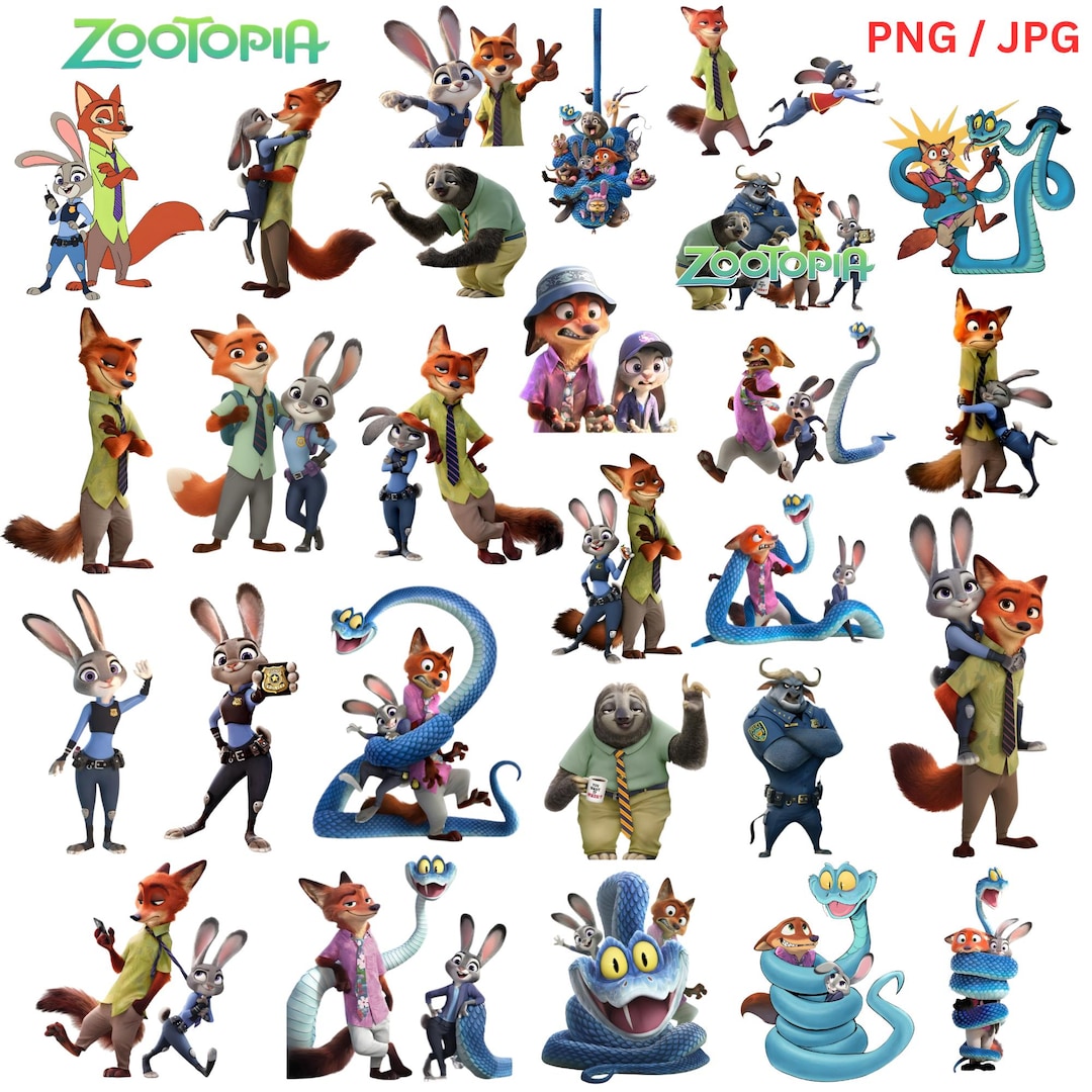 Zootopia 2 Clipart PNG, Zootopia 2 Layered Svg, Zootopia 2 Digital ...