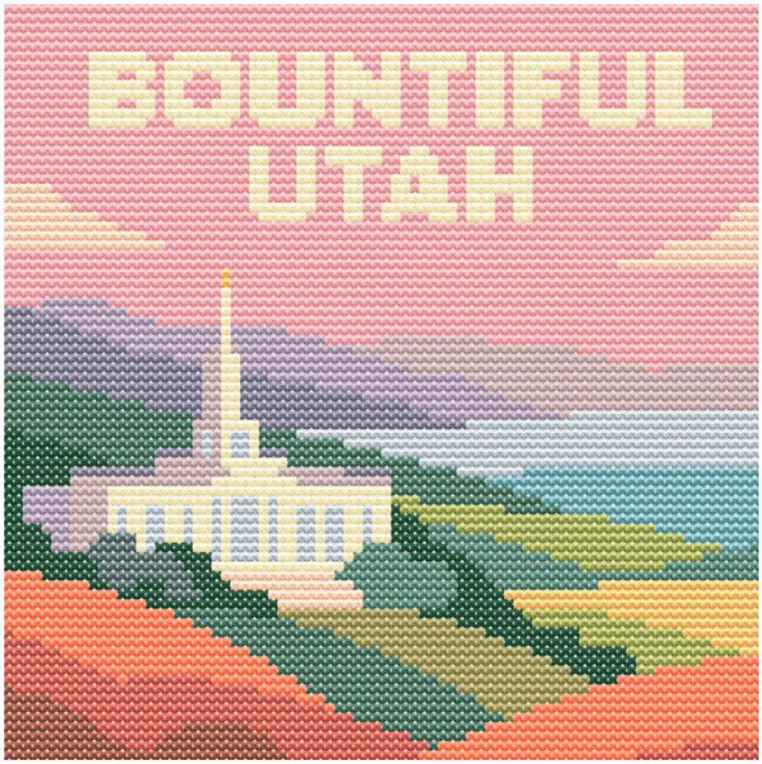 Bountiful Utah LDS Temple Cross Stitch Pattern – 80x80 Mormon Temple ...
