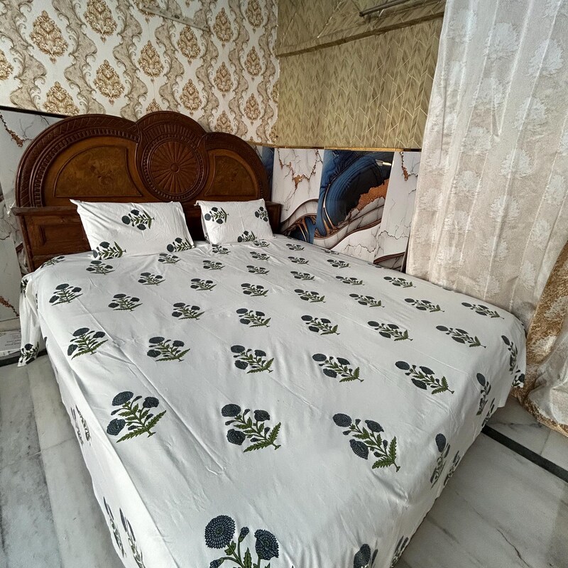 Block Print Bed Sheet - Etsy