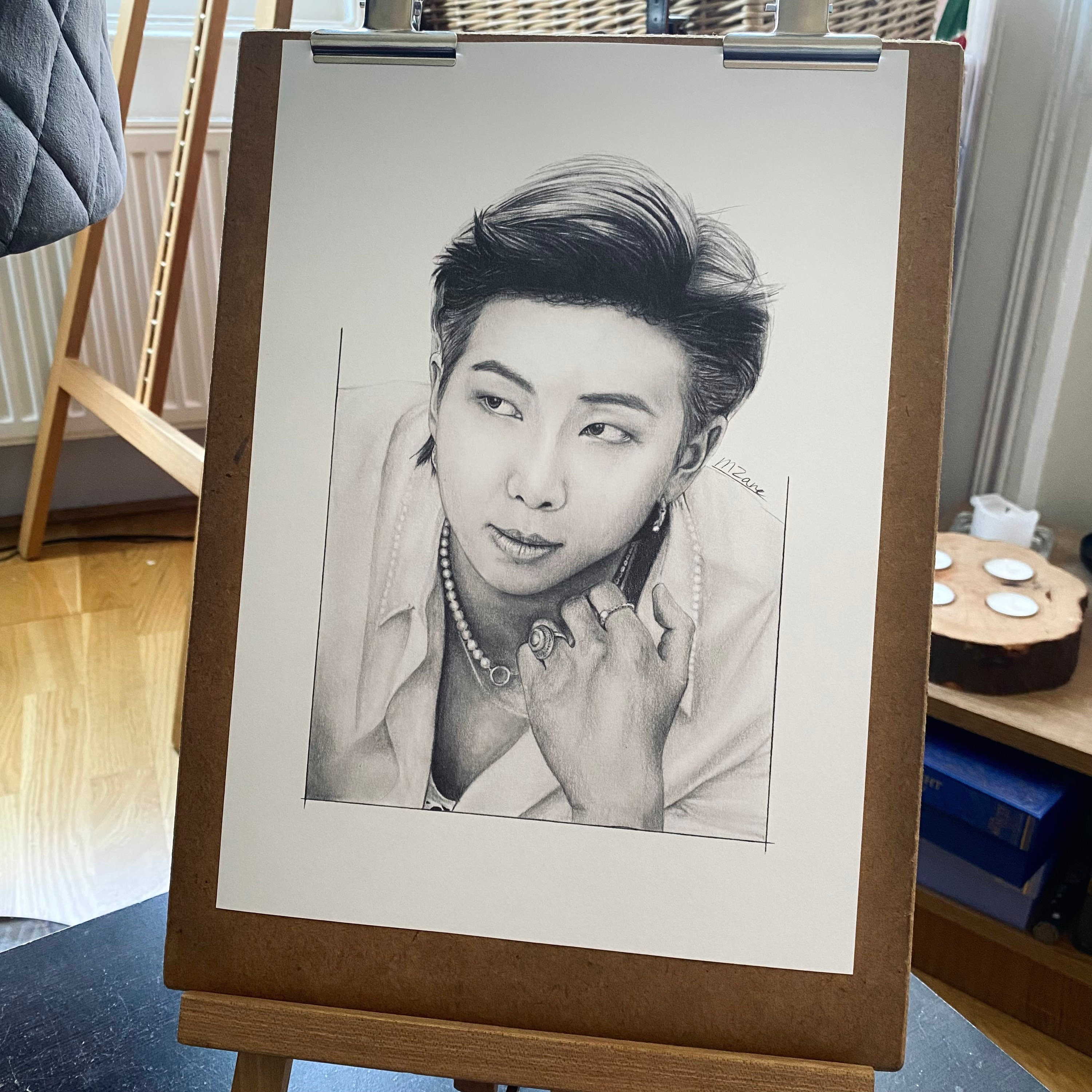 Drawing Print Kim Namjoon / BTS RM A4 - Etsy UK