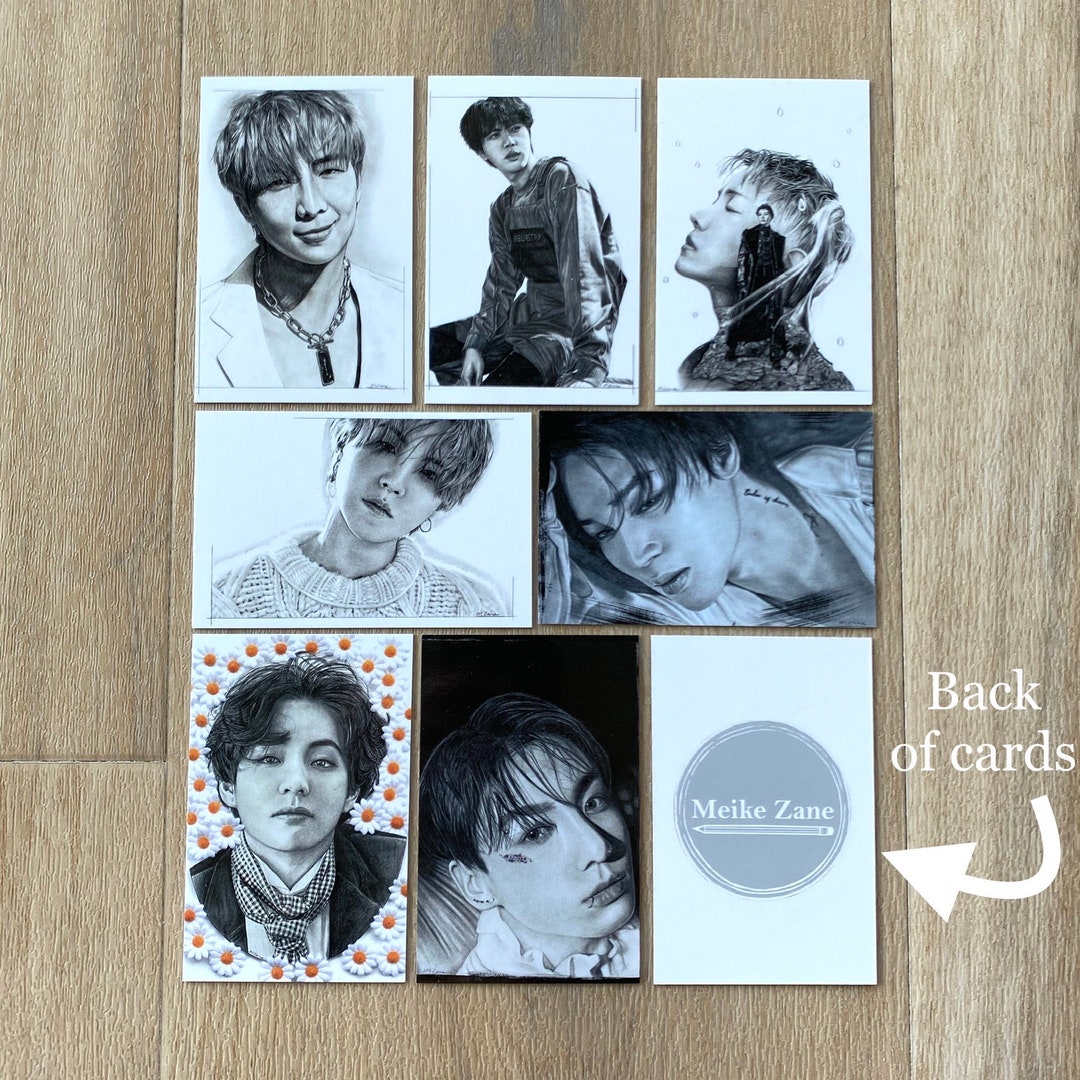 BTS “7” Drawings Photocards - Individual - Etsy
