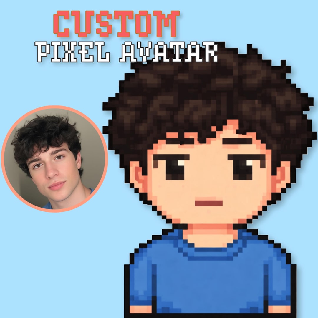Custom Minimal Pixel Avatar PFP – Simple Pixel Art Profile Icon (PNG ...