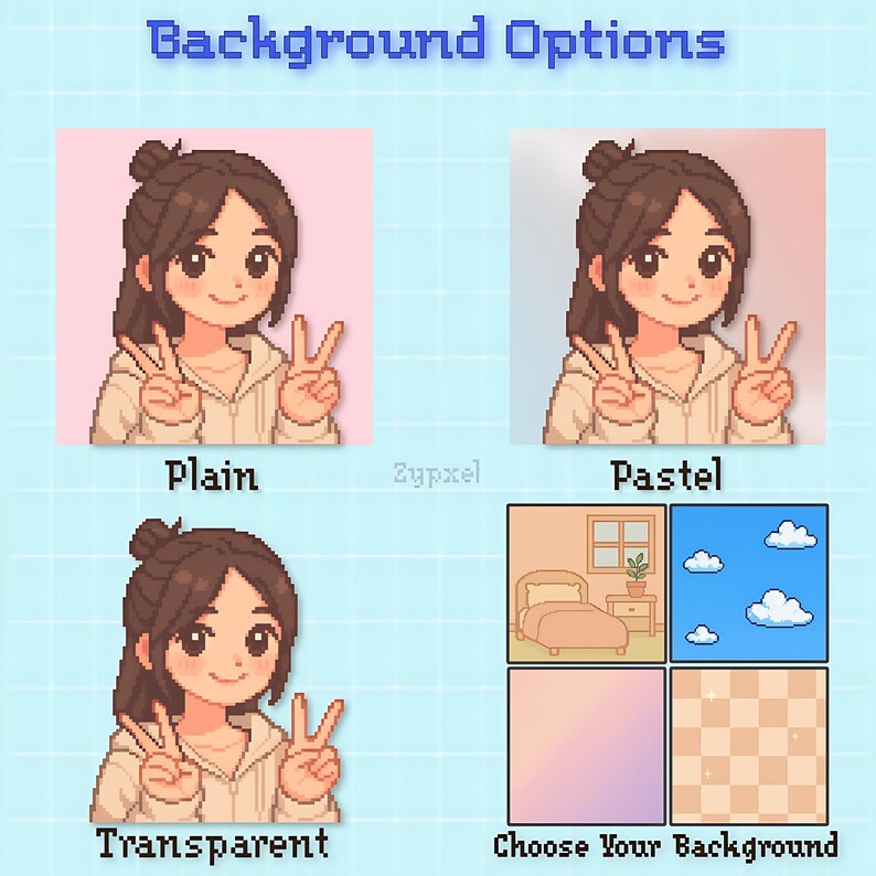 Custom Pixel Avatar PFP – Kawaii, Retro or Chibi Pixel Art Portrait ...