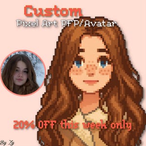 Custom Pixel Avatar PFP – Kawaii, Retro or Chibi Pixel Art Portrait ...