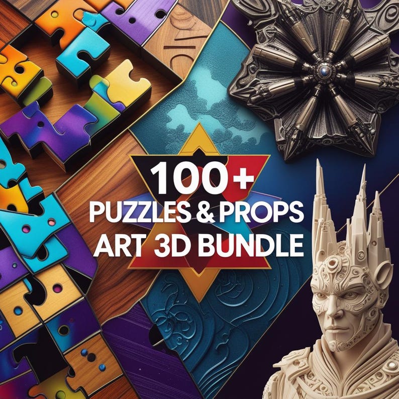 Puzzles & Props 100+ STL Files Bundle | Printable 3D Print Models Pack ...
