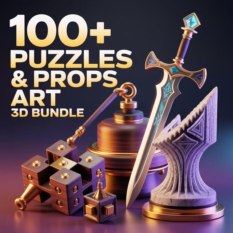 Puzzles & Props 100+ STL Files Bundle | Printable 3D Print Models Pack ...