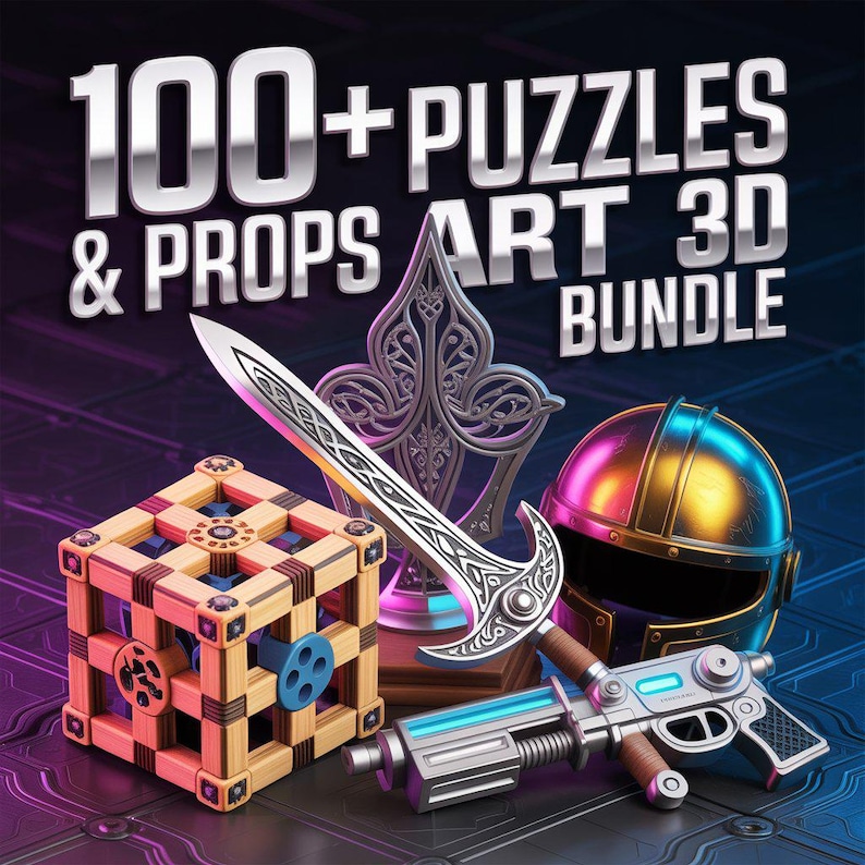 Puzzles & Props 100+ STL Files Bundle | Printable 3D Print Models Pack ...