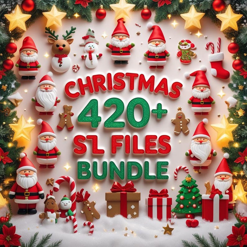 Christmas 420+ STL Bundle | 3D Print Files | Holiday Models Pack ...